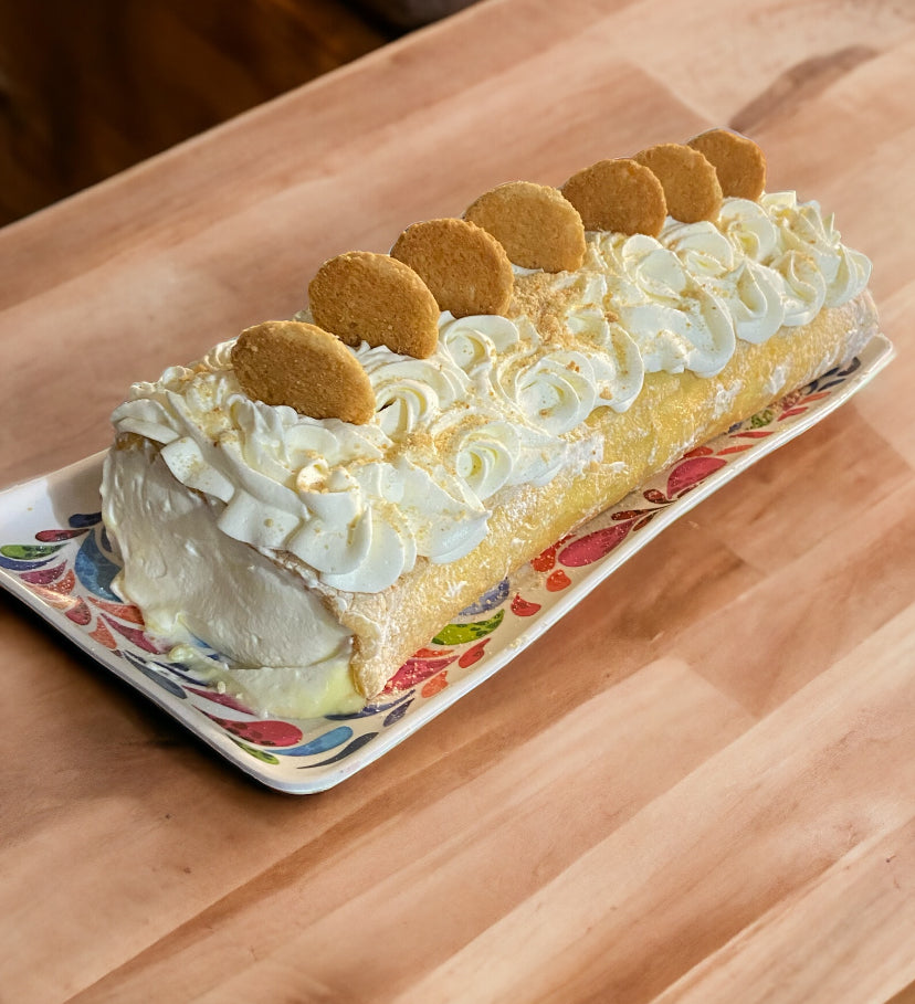 Banana Pudding Roll Cake – Rollover Bakery